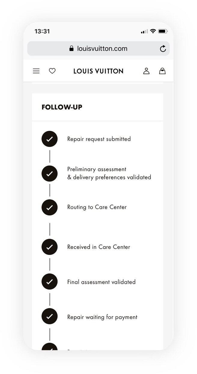 Online Repair | LOUIS VUITTON